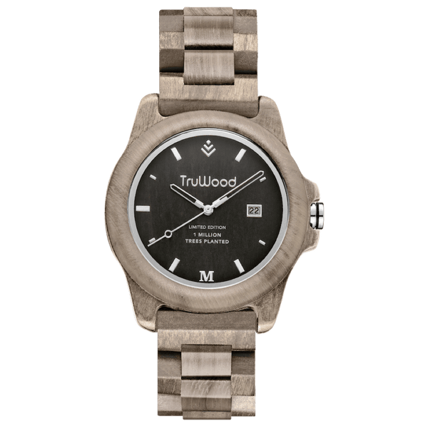 TruWood Alpine Grey Maple Million Tree Wood Watch Men